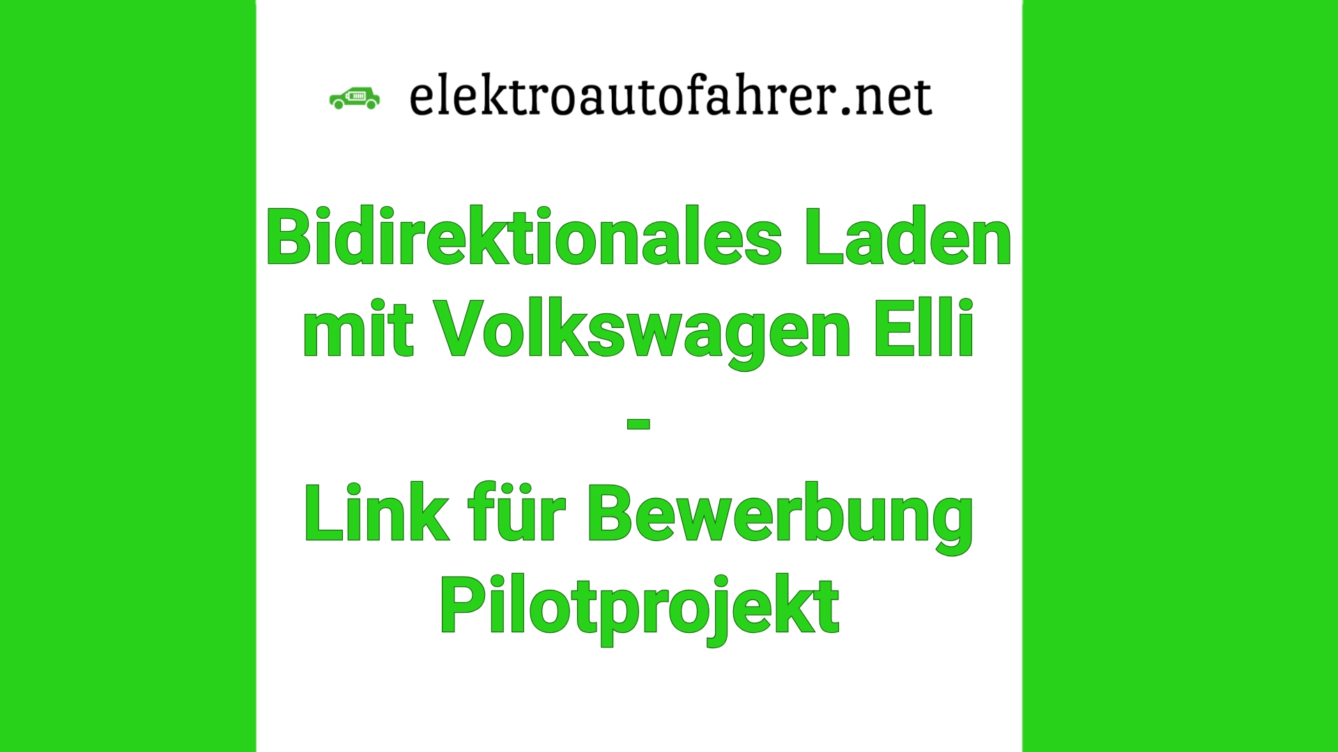 VW Elli startet Pilotprojekt für bidirektionales Laden zu Hause